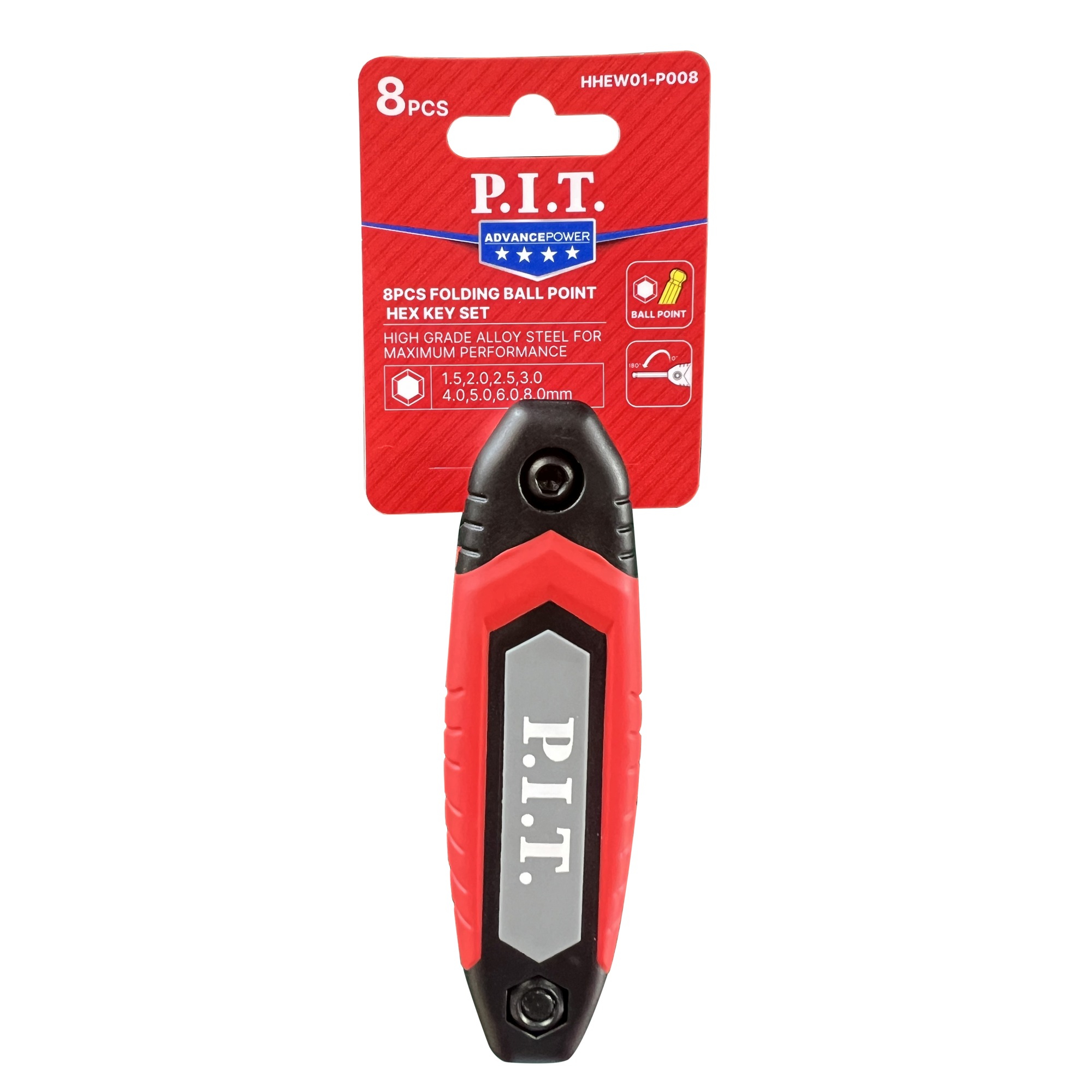 Набор шестигранных ключей P.I.T. ADVANCE HHEW01-P008 - цены на сайте pittools.ru
