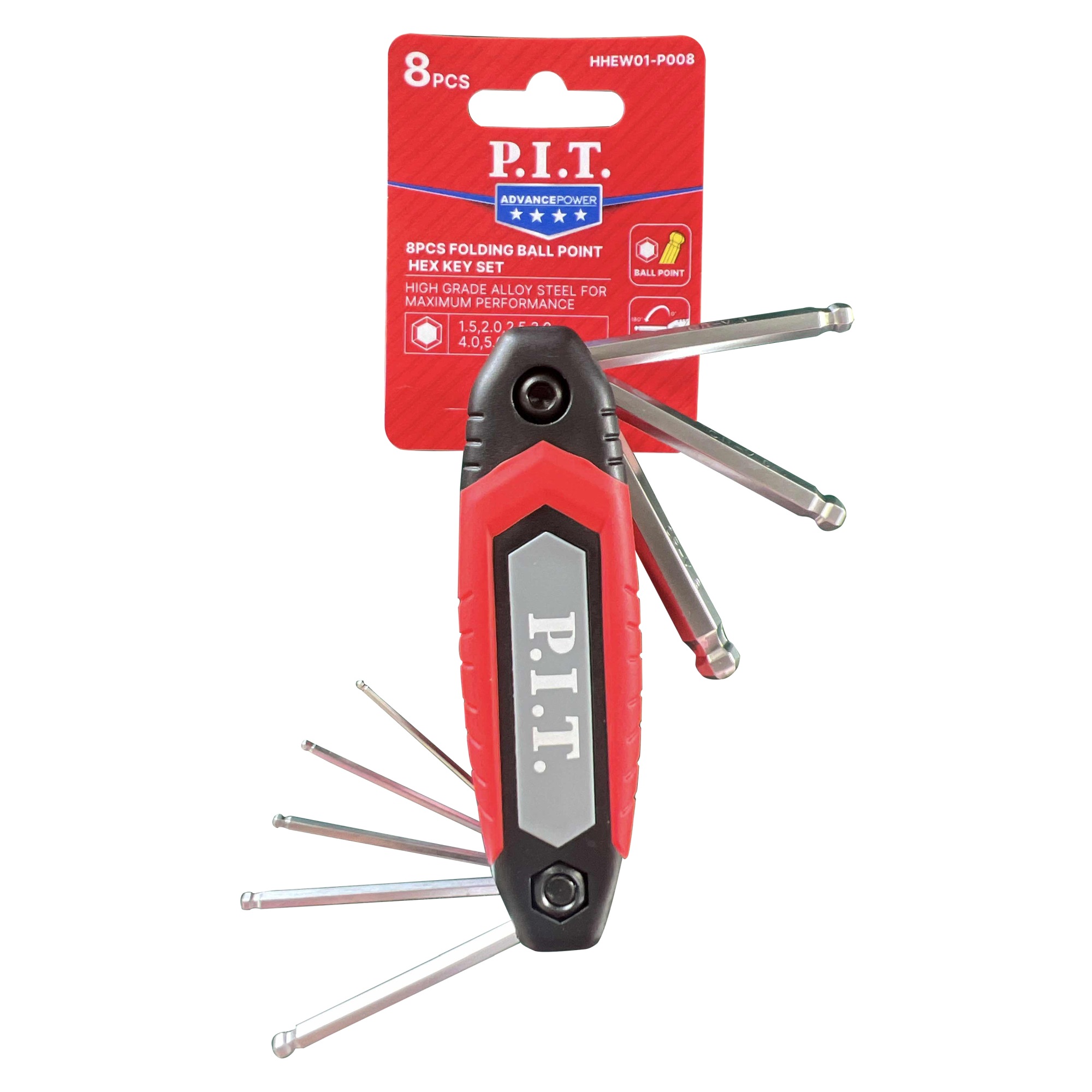 Набор шестигранных ключей P.I.T. ADVANCE HHEW01-P008 - цены на сайте pittools.ru